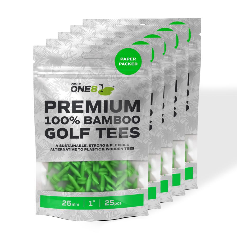 Buy Green Castle Bamboo Golf Tees - 1" - 5 Packs (125 Total) online ...