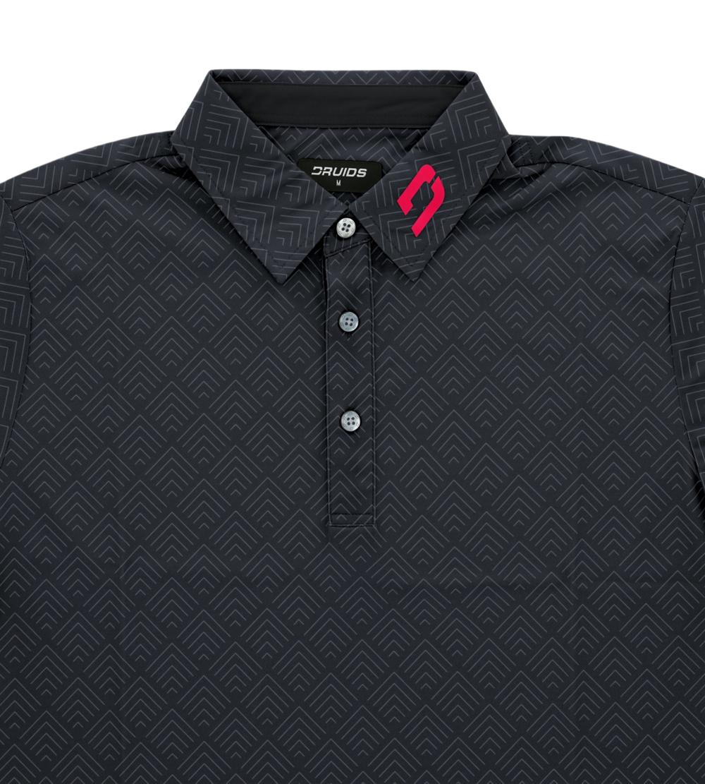 Buy CHEVRON POLO - BLACK online | Hole19