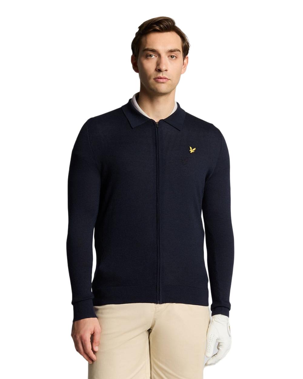 Buy Golf Lightweight Knitted Collared Cardigan online | Hole19